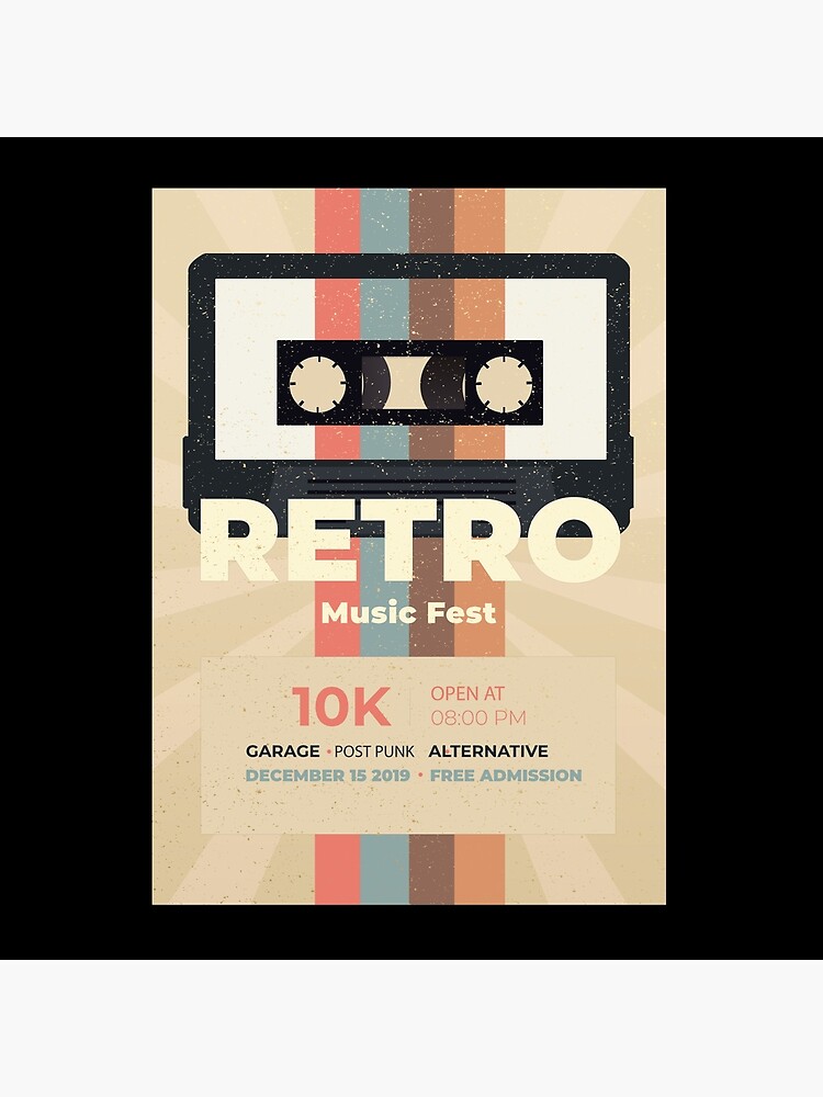 "Retro festival poster cassette" Art Board Print for Sale by WATEKE ...