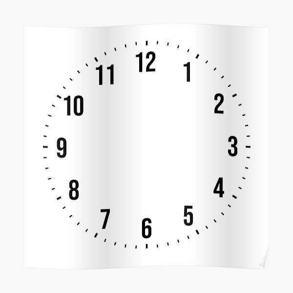 "Create Personalize Design Your Own Custom Wall Clock" Poster by ...