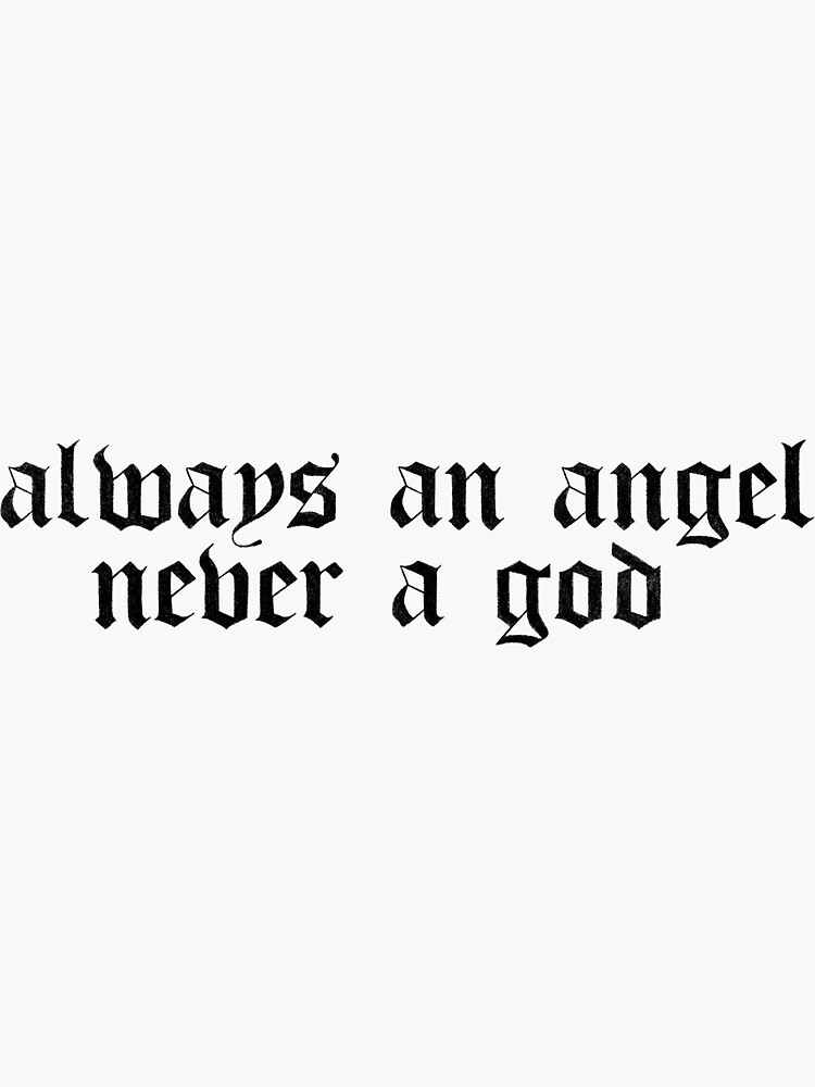 "Boygenius Always an Angel Never a God Text" Sticker for Sale by ...