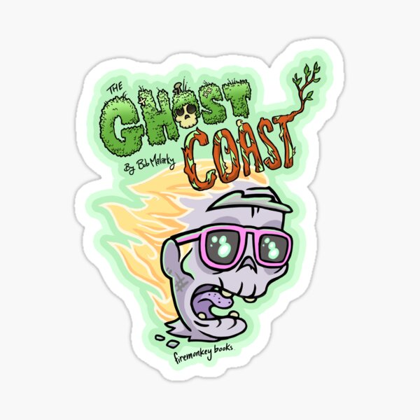 "'The Ghost Coast' Comic - Flaming Corpse Head" Sticker for Sale by ...