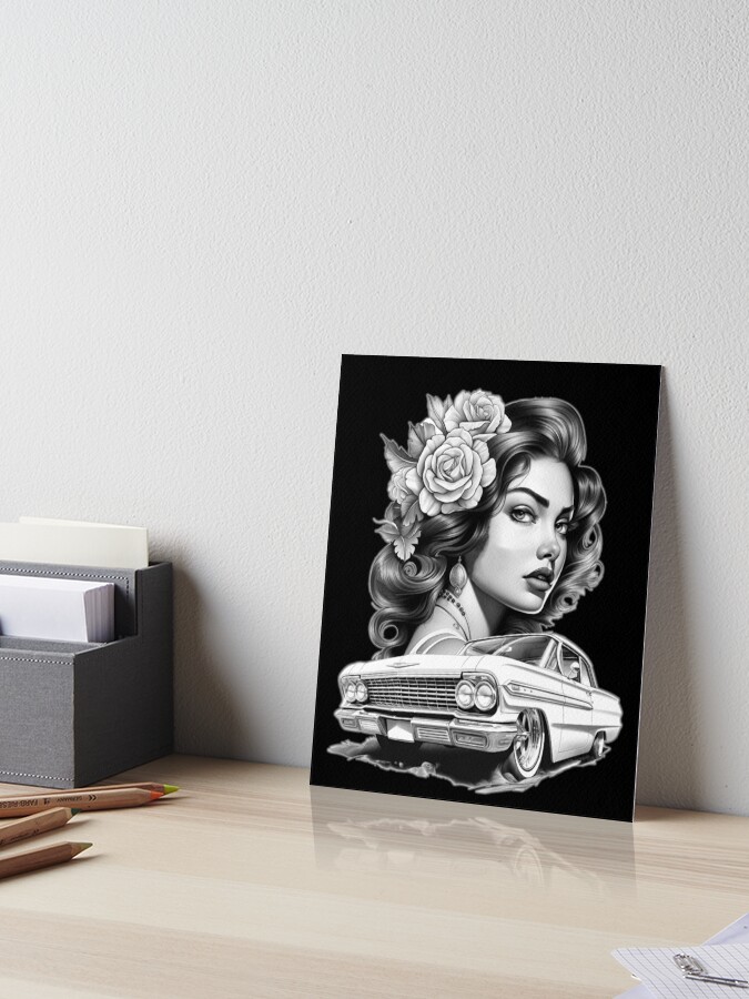 "Chicano Lowrider Girl Mexican Chicana Latina " Art Board Print for ...