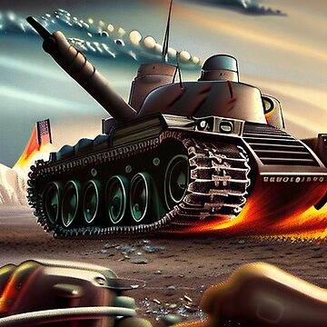 "Tank With Flames" Sticker for Sale by TEmotionalPixel | Redbubble