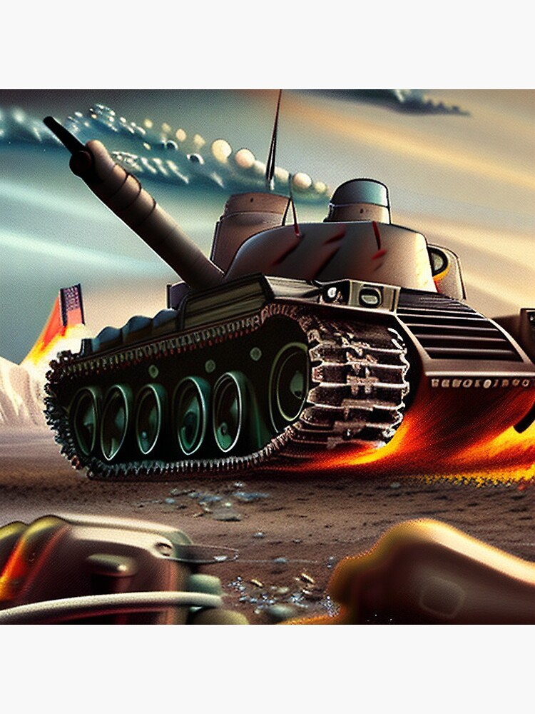 "Tank With Flames" Sticker for Sale by TEmotionalPixel | Redbubble