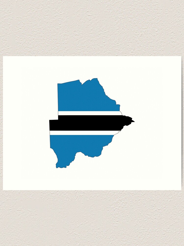 "botswana flag map" Art Print for Sale by tony4urban | Redbubble