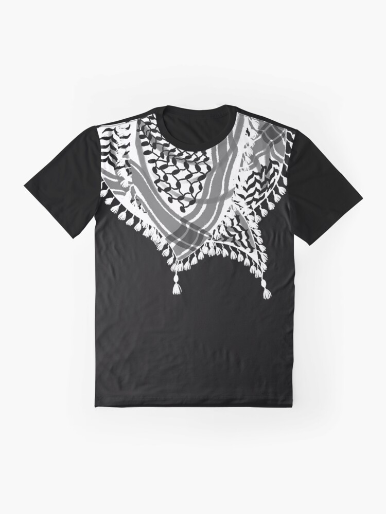 "Keffiyeh Neck Scarf Illustration" Graphic T-Shirt for Sale by byuzma ...