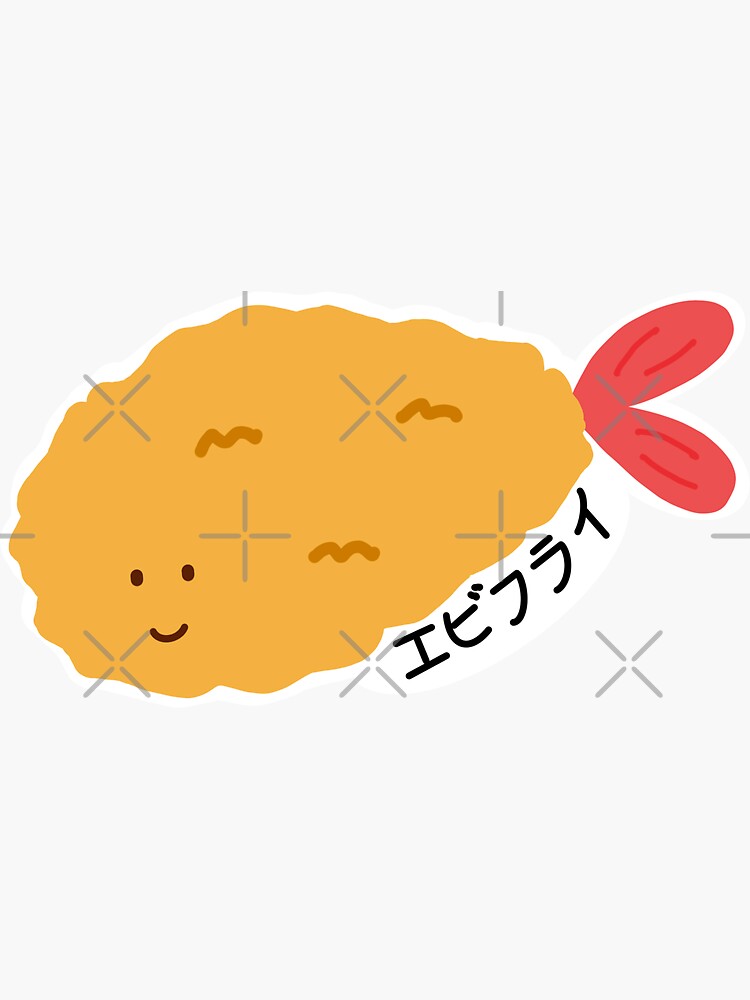 "Ebi Fry エビフライ Drawing Drawing" Sticker for Sale by usernamenaijan ...