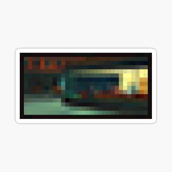 "Minecraft Painting Nighthawks" Sticker for Sale by Saikishop | Redbubble