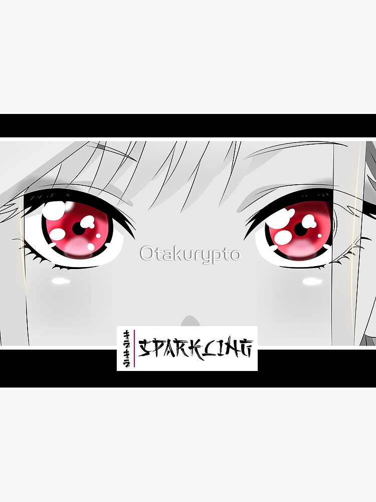 "Senpai Powerful Anime Eyes Sparkling Japan Typography Manga Panel ...