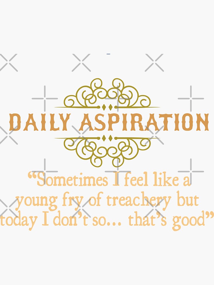 "Daily Aspiration - Shakespearian Jokes" Sticker for Sale by manbird ...