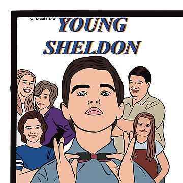 "Young Sheldon #3" Sticker for Sale by Rosadarose | Redbubble