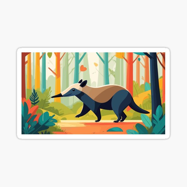 "Giant Anteater" Sticker for Sale by WildlifeInc | Redbubble