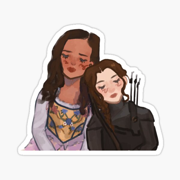 "lucy gray and katniss " Sticker for Sale by cowboylikebee4 | Redbubble