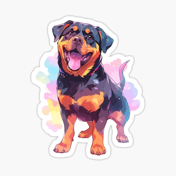 "Cute rottweiler puppy" Sticker for Sale by etherElric | Redbubble