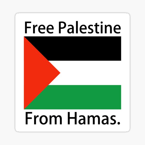 "Free Palestine from Hamas " Sticker for Sale by RACHELDF | Redbubble