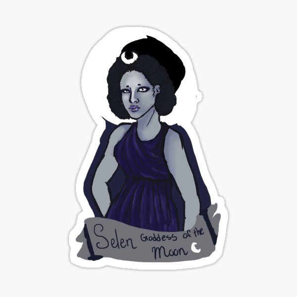 "Selen Greek Goddess of the Moon" Sticker by Ariacandy1 | Redbubble
