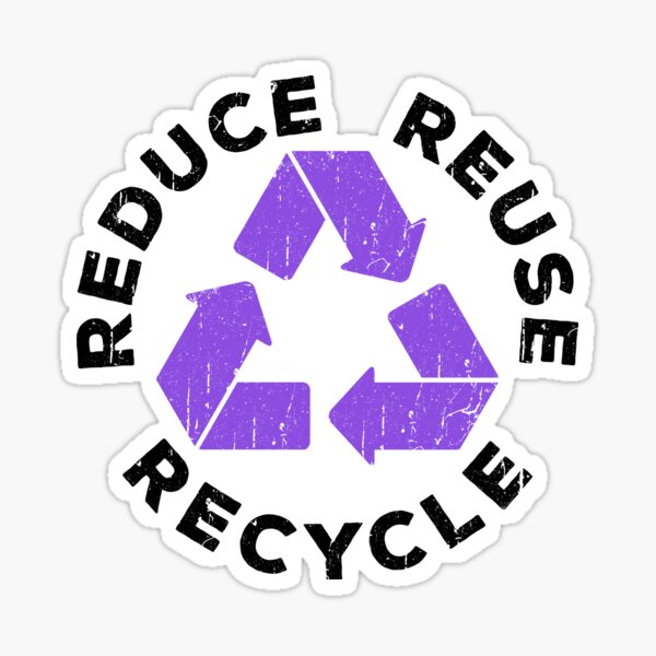 "Reduce Reuse Recycle" Sticker for Sale by deepstone | Redbubble
