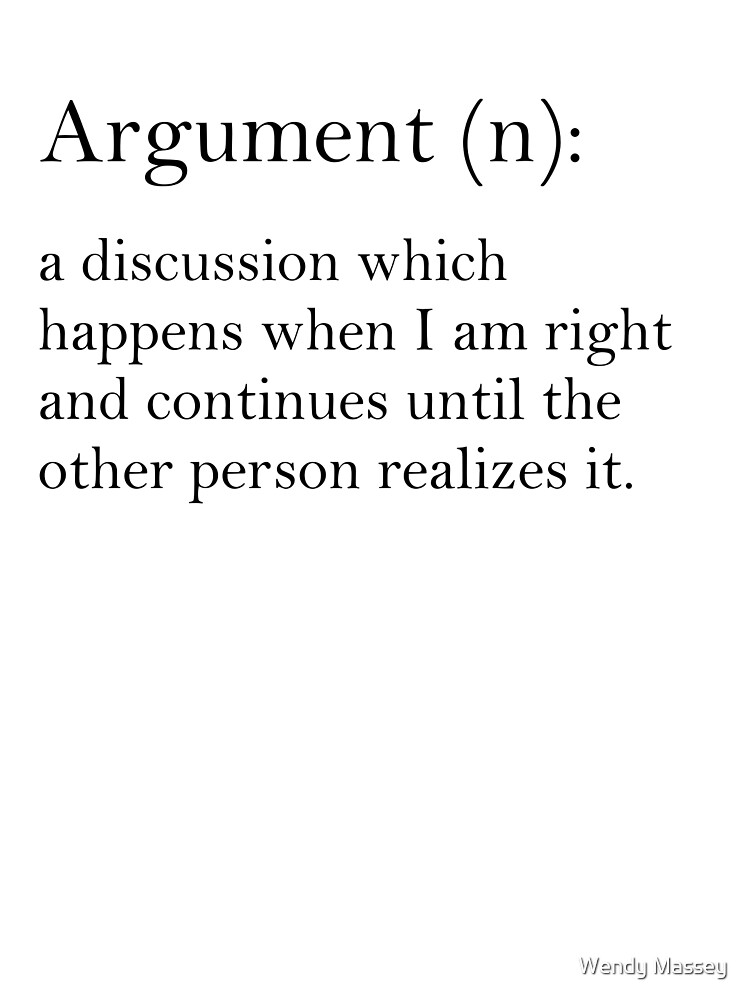 "Argument - dictionary definition" Art Print by WendyMassey | Redbubble