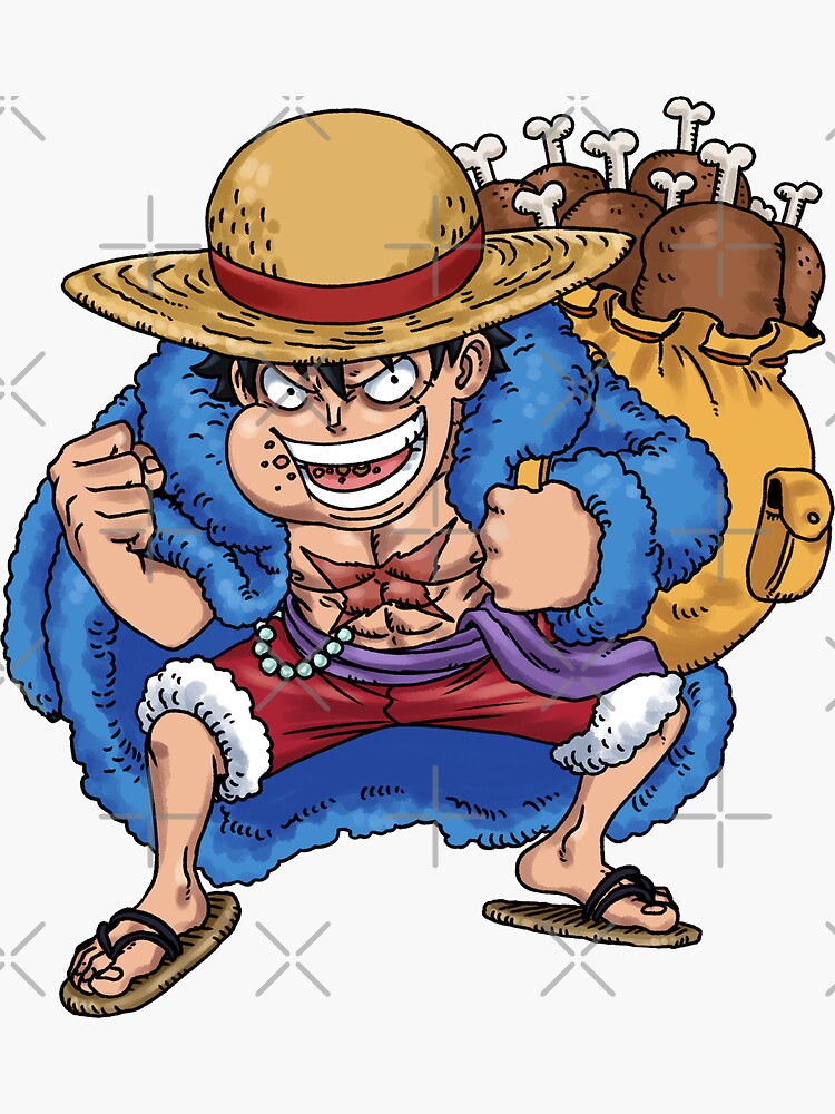 "Evil Straw Hat Lffy" Sticker by TenGukii | Redbubble