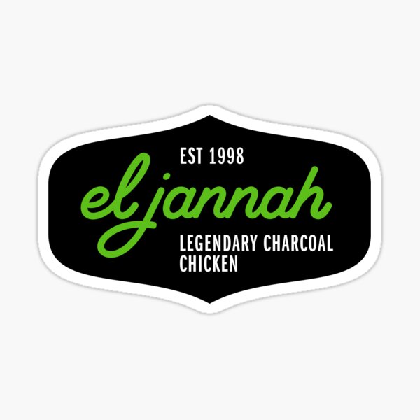 "El Jannah Charcoal Chicken Logo" Sticker for Sale by woodenorigami ...