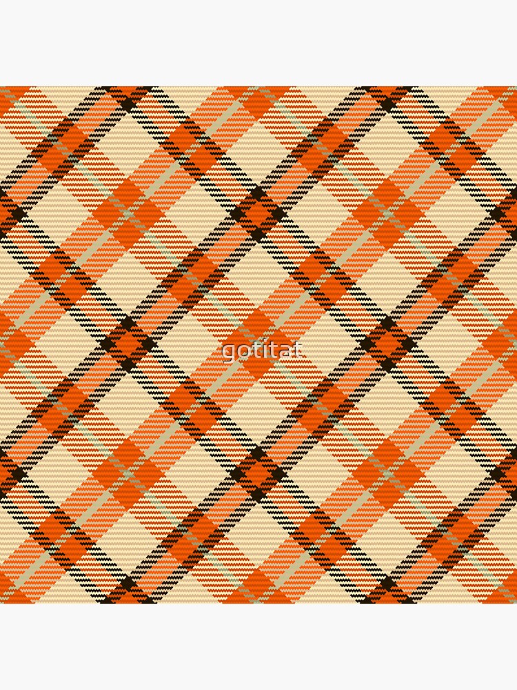 "Orange Plaid -Cross Pattern" Pillow for Sale by gotitat | Redbubble