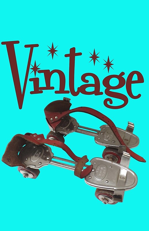 "Vintage Metal Key Roller Skates" by Slinky-Reebs | Redbubble