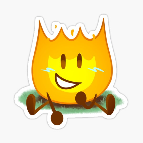 "Firey (Battle For Dream Island)" Sticker for Sale by PuppyRelp | Redbubble