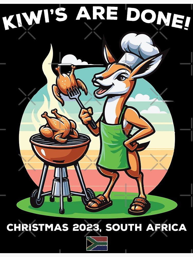 "Springbok Kiwi Braai Funny T Shirt | South African New Zealand ...