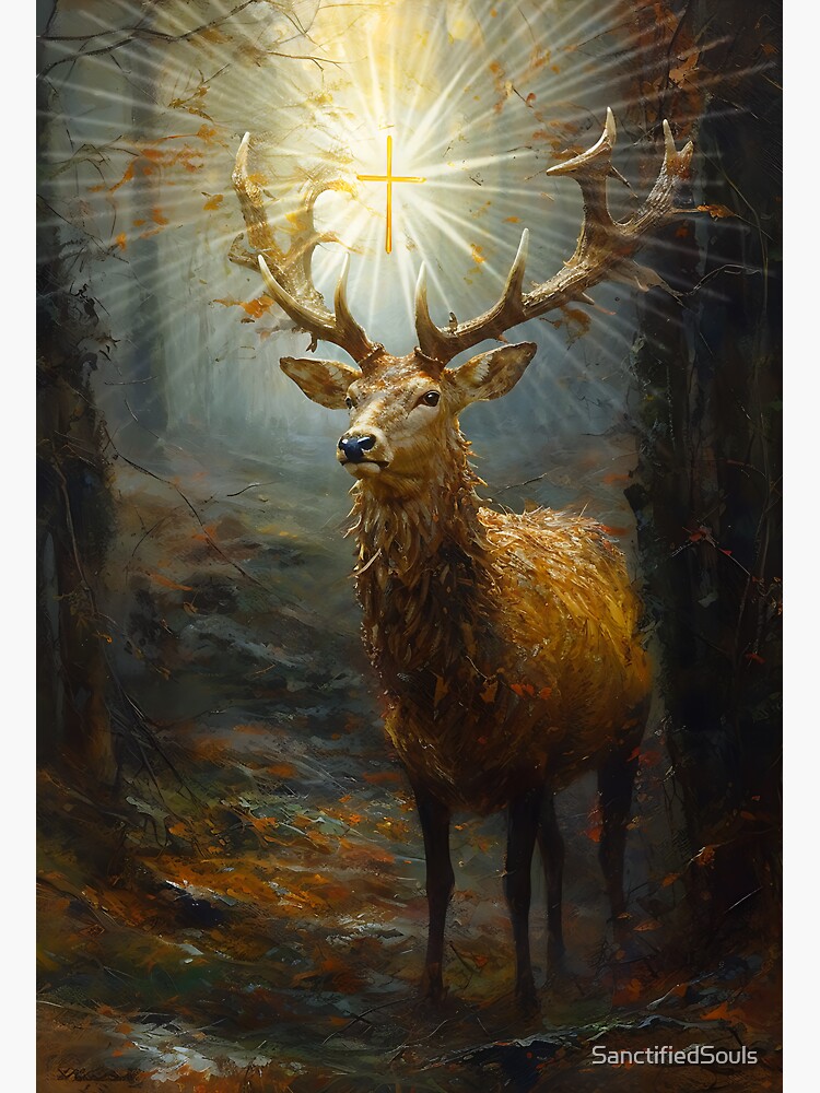 "The Stag of Saint Hubert / Saint Hubertus Stag" Sticker for Sale by ...