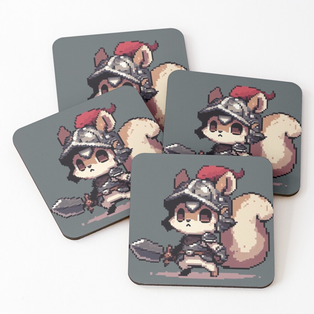 "Cute RPG Knight Squirrel In Pixel Art" Sticker for Sale by FoxOfPixels ...