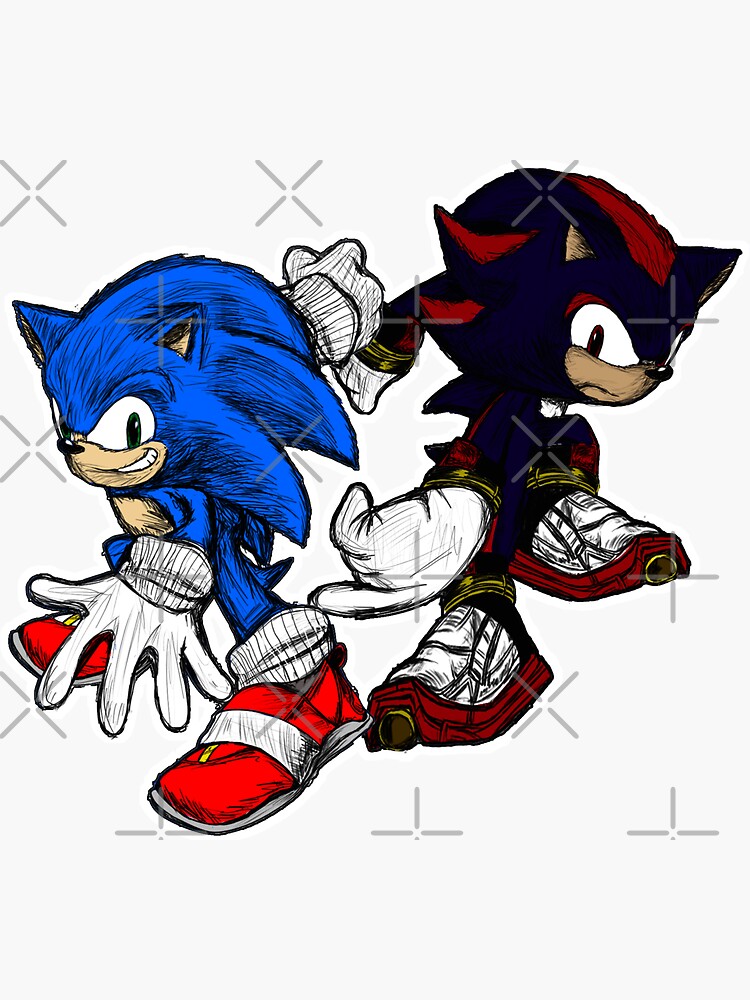 "Sonic and Shadow" Sticker for Sale by Shuji-tsushima3 | Redbubble