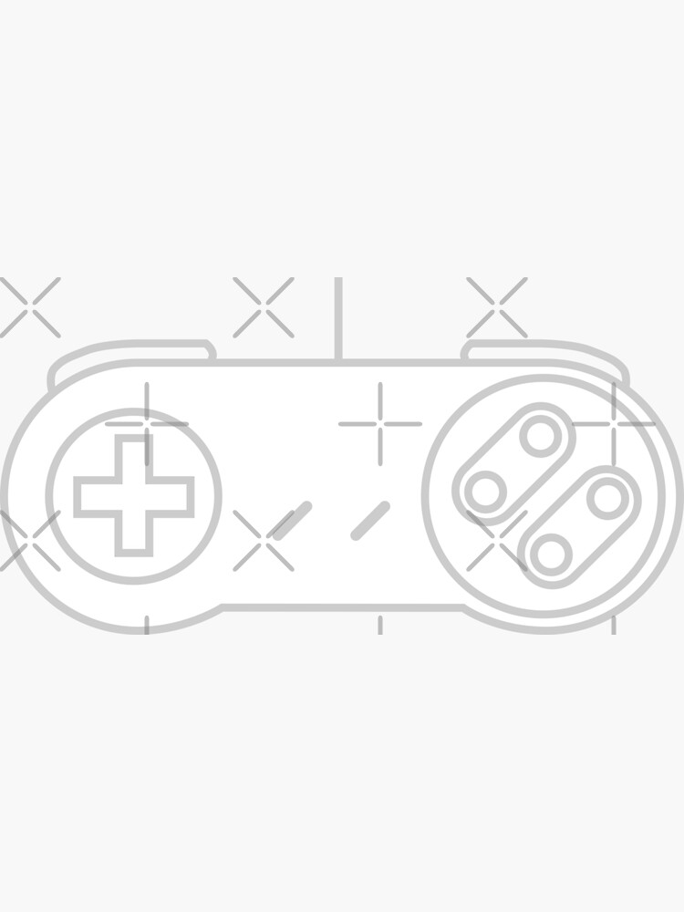 "SNES Controller" Sticker for Sale by mapreduce | Redbubble