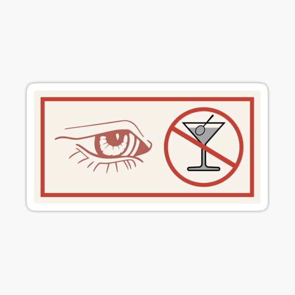 "Winking-Eye Alcohol Suggestion" Sticker by JTWilcox | Redbubble