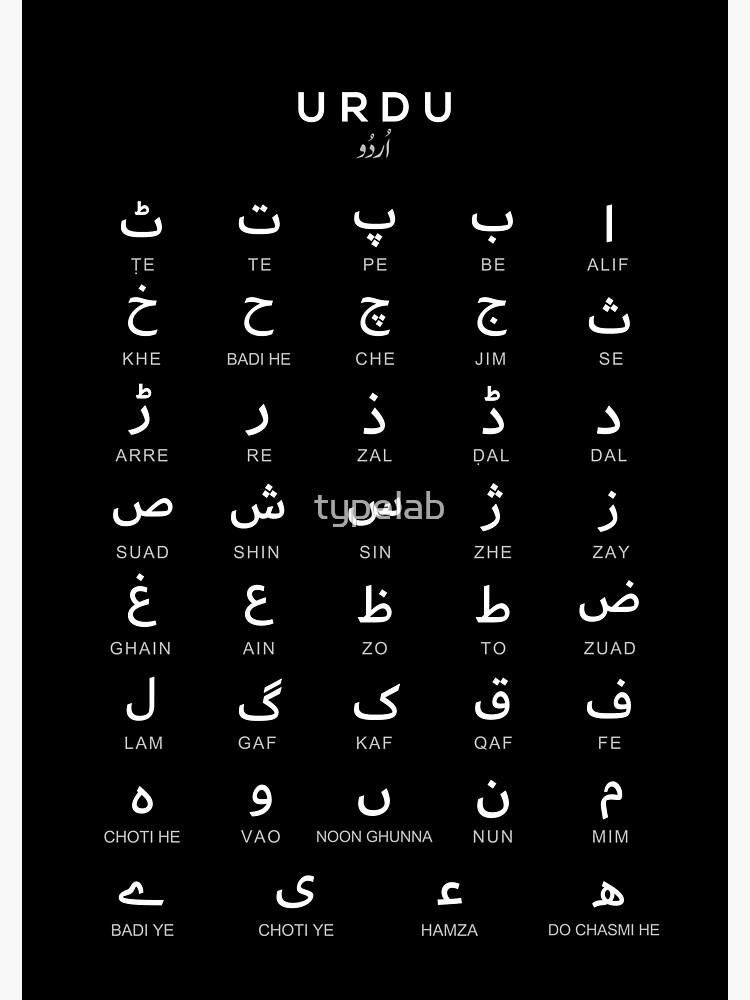 Urdu Language Alphabet