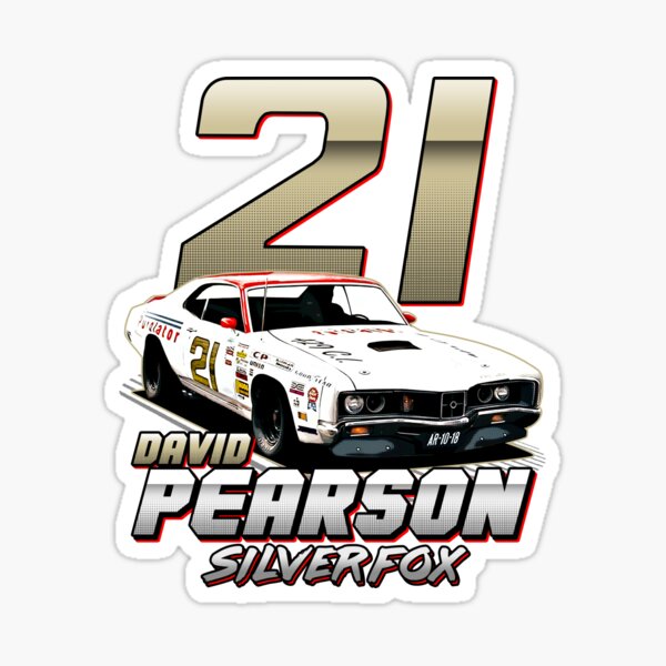 "David Pearson 21 Silver Fox Nascar 70s classic" Sticker for Sale by ...