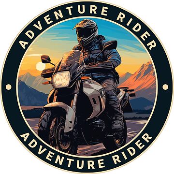 "Adventure Rider Sticker | ADV Rider" Sticker for Sale by ronengel ...