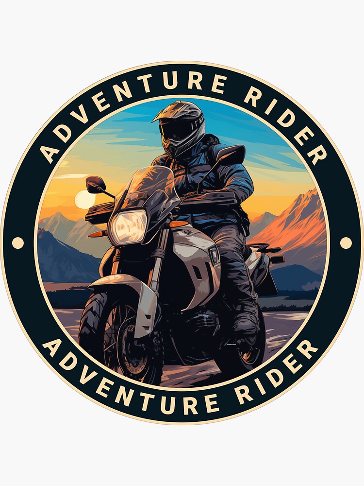 "Adventure Rider Sticker | ADV Rider" Sticker for Sale by ronengel ...