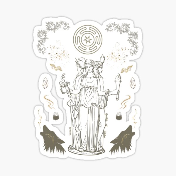 "Hecate - Goddess of Witches, Wolves and Crossroads" Sticker for Sale ...