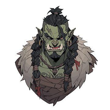 "Orc Face" Sticker for Sale by universepod | Redbubble