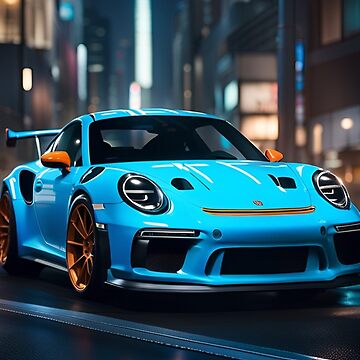 "Blue Porsche 911 " Sticker for Sale by ML1500 | Redbubble