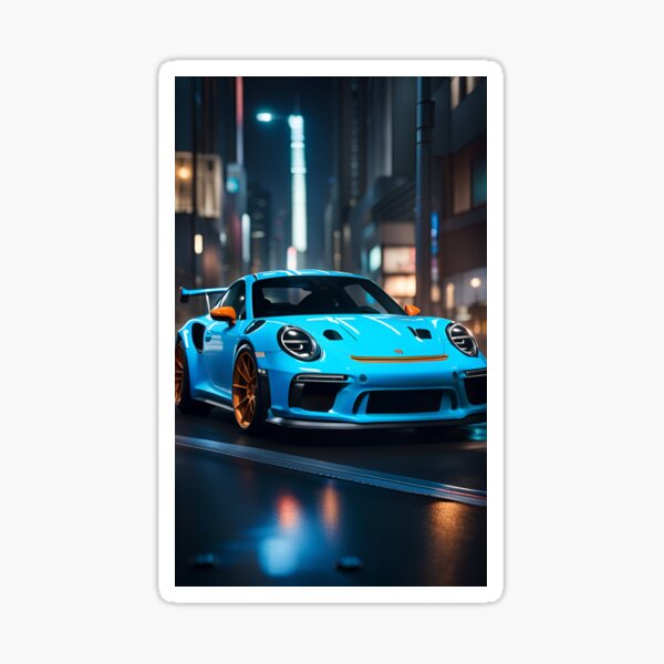 "Blue Porsche 911 " Sticker for Sale by ML1500 | Redbubble