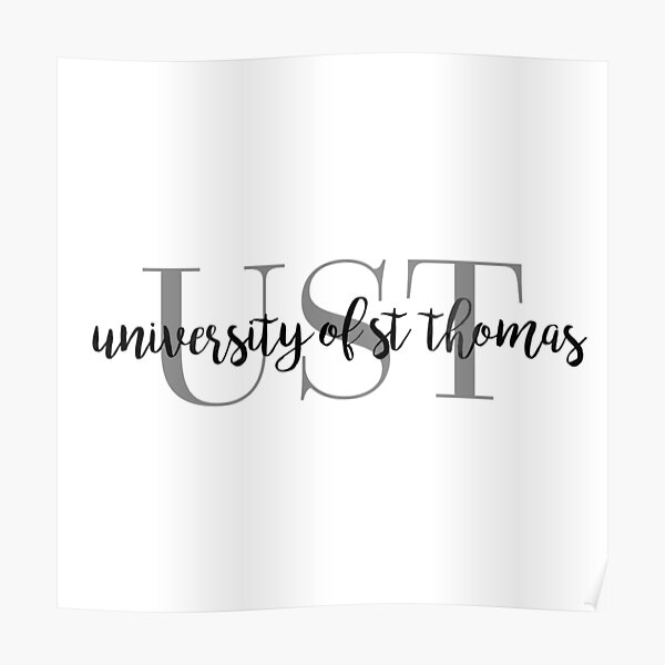 "University of St Thomas UST Tommies Grayscale Overlay Watercolor Ink ...