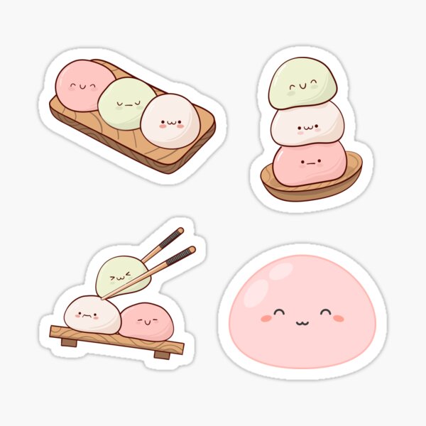 "Cute Mochi" Sticker for Sale by NewWorldIsHere | Redbubble