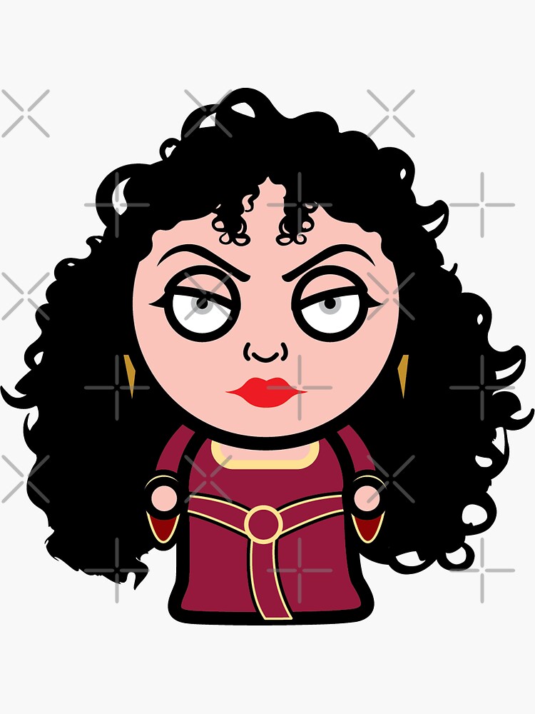 "Mother Gothel from Tangled" Sticker for Sale by mrfreeland | Redbubble