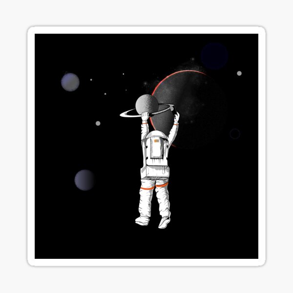 "Cosmic Clowning: An Astronaut's Space Selfie Saga" Sticker for Sale by ...