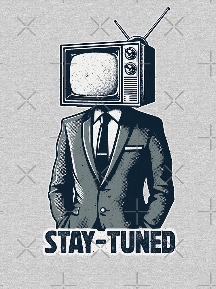 "Stay Tuned - Vintage Grunge TV Head Propaganda" Essential T-Shirt for ...