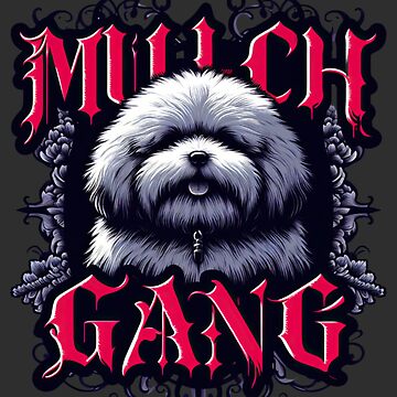 "Mulch Gang Vintage Goth Funny Dog Meme" Sticker for Sale by ...