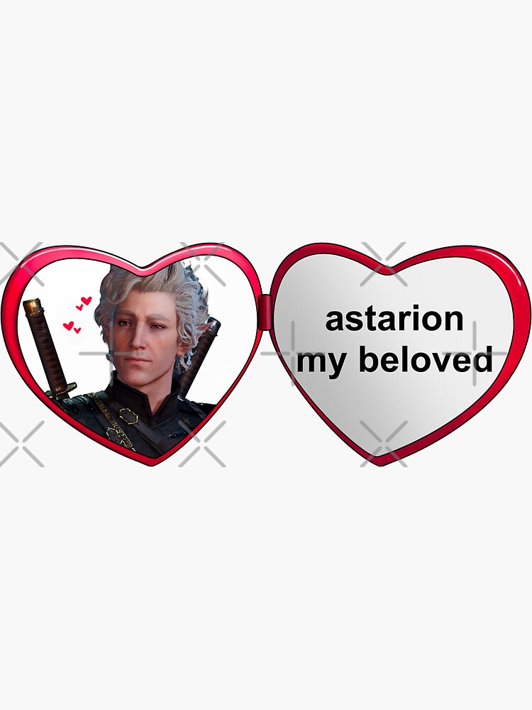 "Astarion My Beloved BG3 Sticker" Sticker for Sale by MausHausArt ...