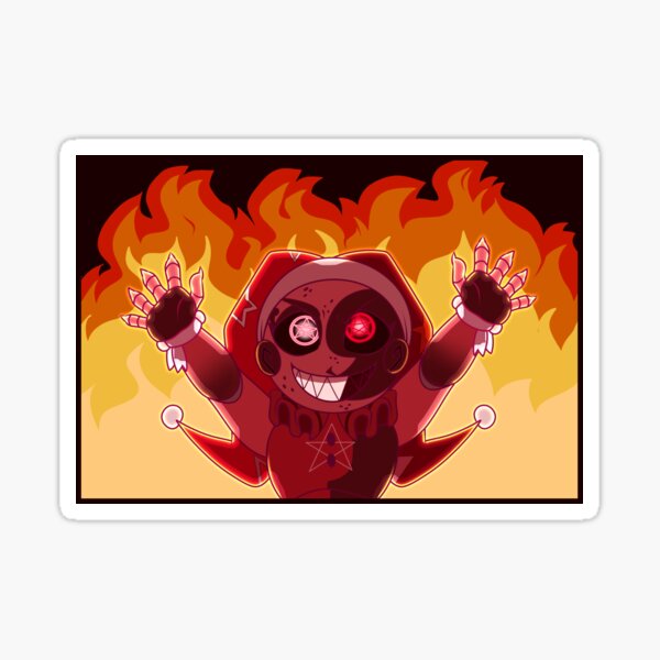 "Bloodmoon fire version 1" Sticker for Sale by KBelleDesign | Redbubble