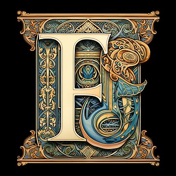 "Celtic Letter F" Sticker for Sale by FineArtsPro | Redbubble