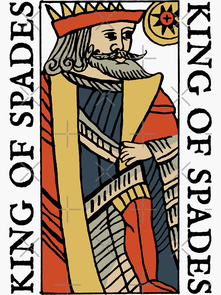 "Original Standard Character of Playing Card King of Spades" Sticker ...